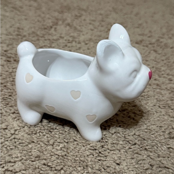 Spritz | Accents | Ceramic Frenchie Planter With Heart Accents | Poshmark